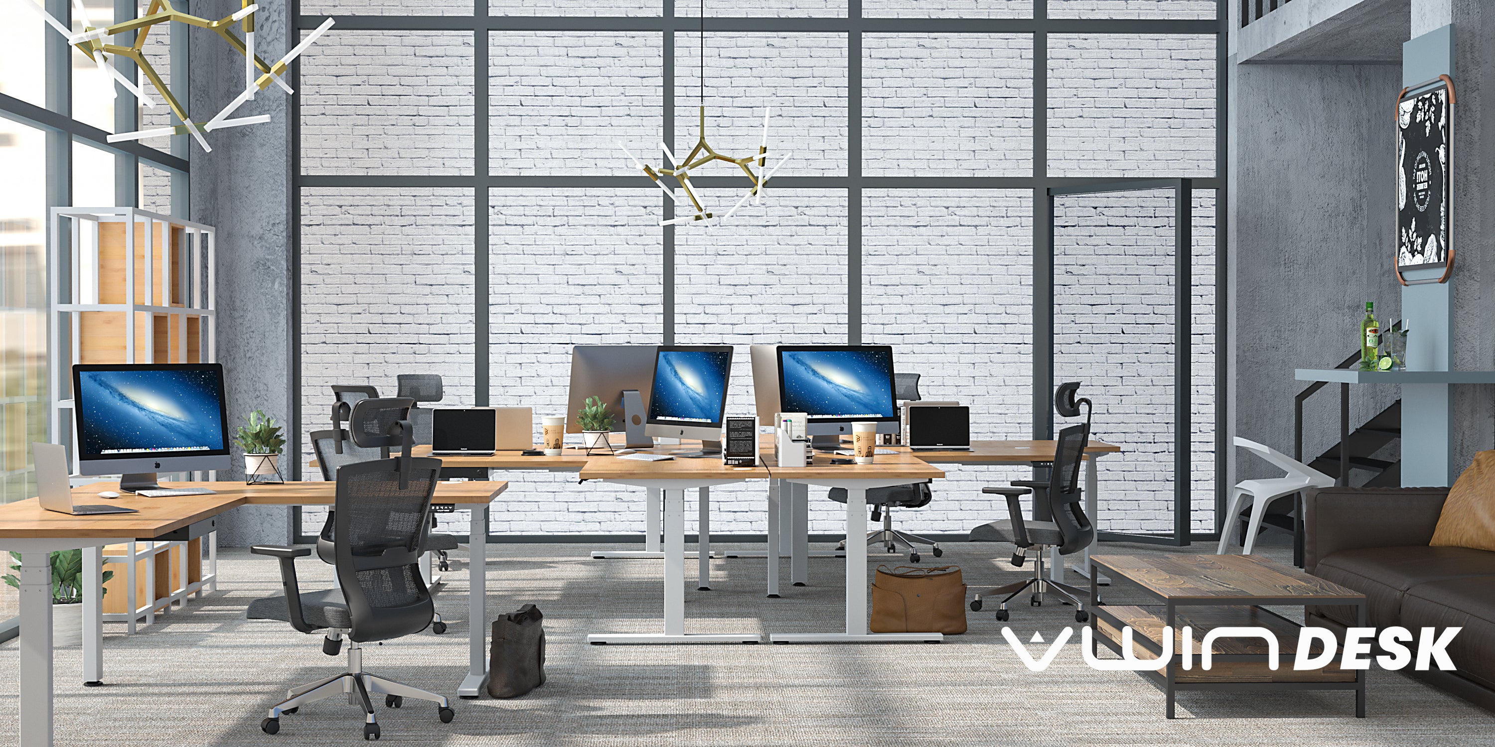 vwindesk/height adjustable frame/daul motor/desk frame/homeworking ...
